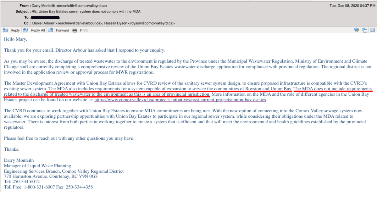 Area A Director Daniel Arbour and CVRD Marc Ruttan and Russell Dyson ...